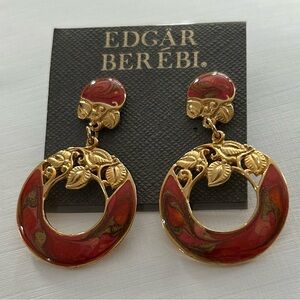 Edgar Berebi | Jewelry | Edgar Berebi Vintage 8s Red Enamel Dangle Drop ...